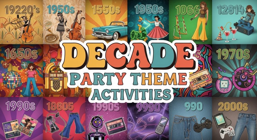 Top 10 Through The Decades Theme Party Ideas - Decades Party