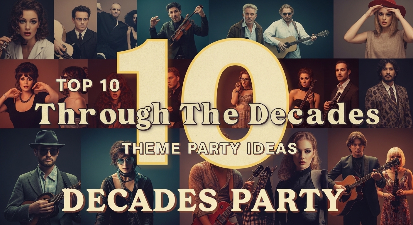 Top 10 Through The Decades Theme Party Ideas - Decades Party